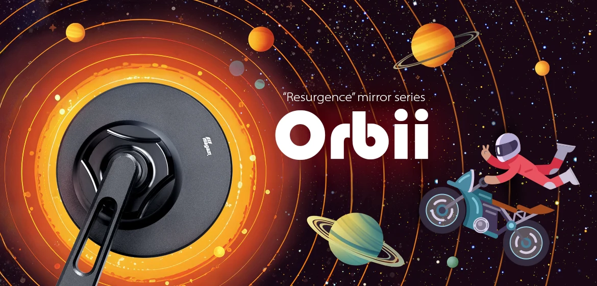 All Products: Orbii black bar end mirror a piece compatible with Harley ...