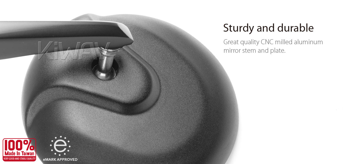 for BMW: Retro black bar end mirrors compatible with BMW