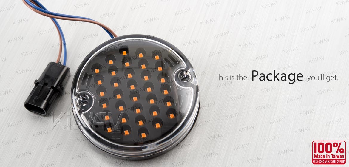 4 inch round LED indicator with black reflector